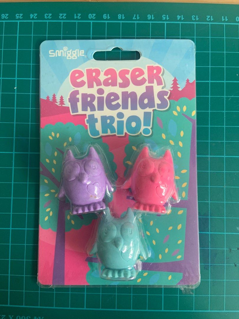 Smiggle cute owl friendship erasers!, Hobbies & Toys, Stationery ...