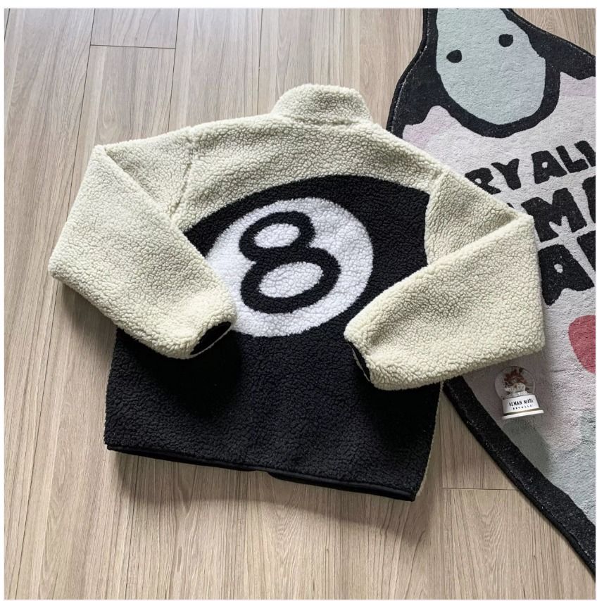 Stussy 8 Ball Fleece/Sherpa (Reversible), Men's Fashion, Activewear on Carousell