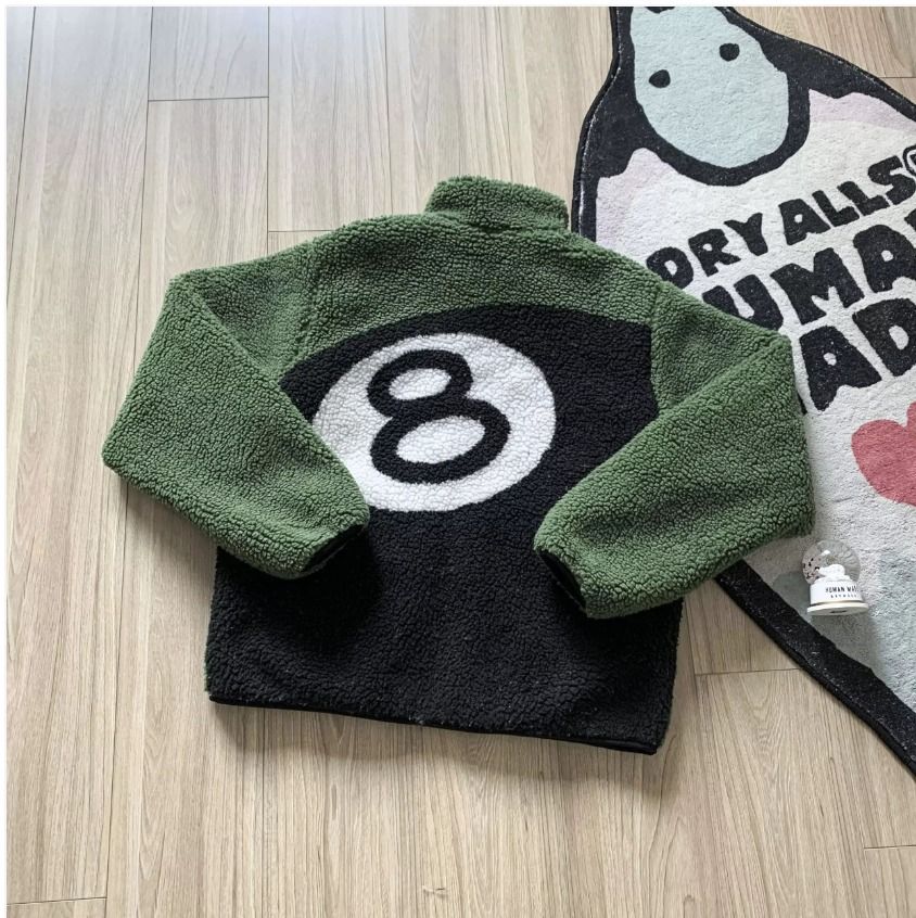 Stussy 8 Ball Fleece/Sherpa (Reversible), Men's Fashion, Activewear on Carousell