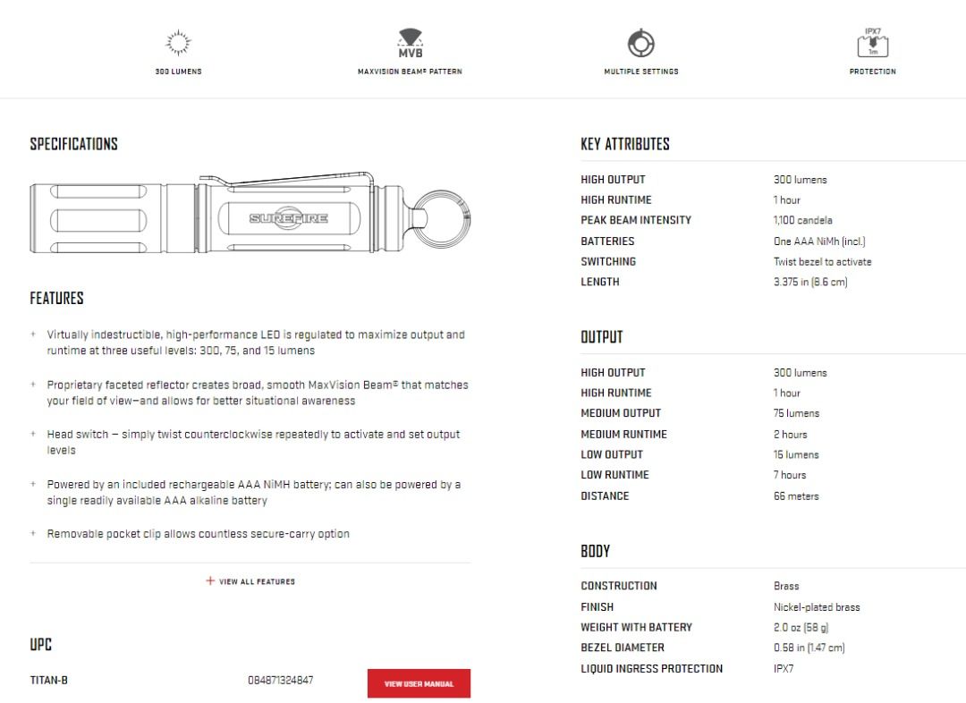 SureFire TITAN® PLUS (SAVE 20%), Furniture & Home Living, Home ...