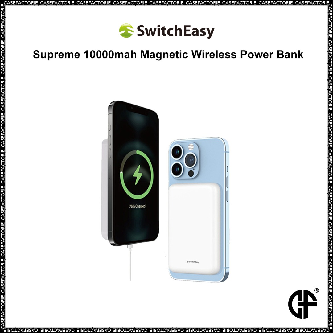 SwitchEasy Supreme 10000mah Magnetic Wireless Power Bank, Mobile Phones ...