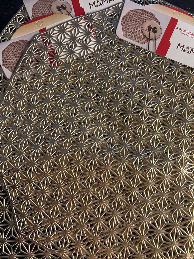 table wear plate golden gold luxury, Furniture & Home Living ...
