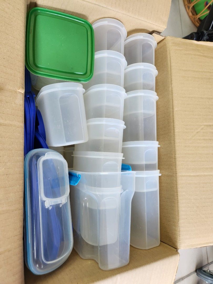 22 Tupperware storage containers 2l & 1l, Furniture & Home Living ...