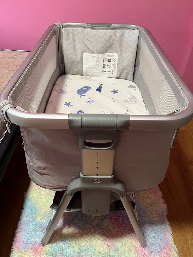 Tutti Bambini Cozee Air Bedside Co-Sleeper Crib With Rocking Feet ...