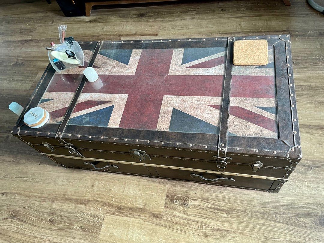 Union Jack Coffee table with storage, Furniture & Home Living ...