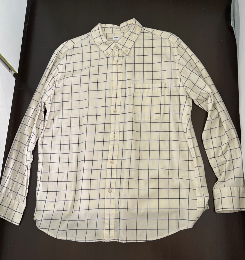 Uniqlo cheque shirt, Men's Fashion, Tops & Sets, Formal Shirts on Carousell