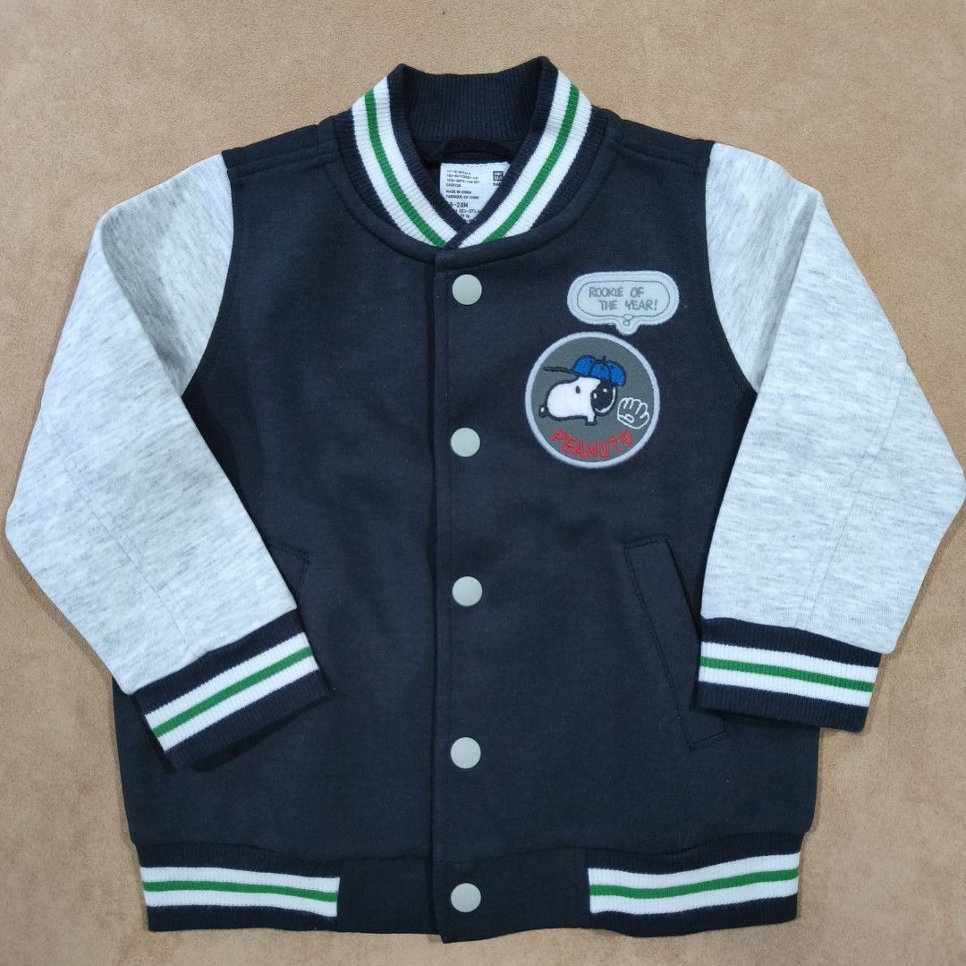 Uniqlo snoopy peanuts bomber jacket, Babies & Kids, Babies & Kids ...
