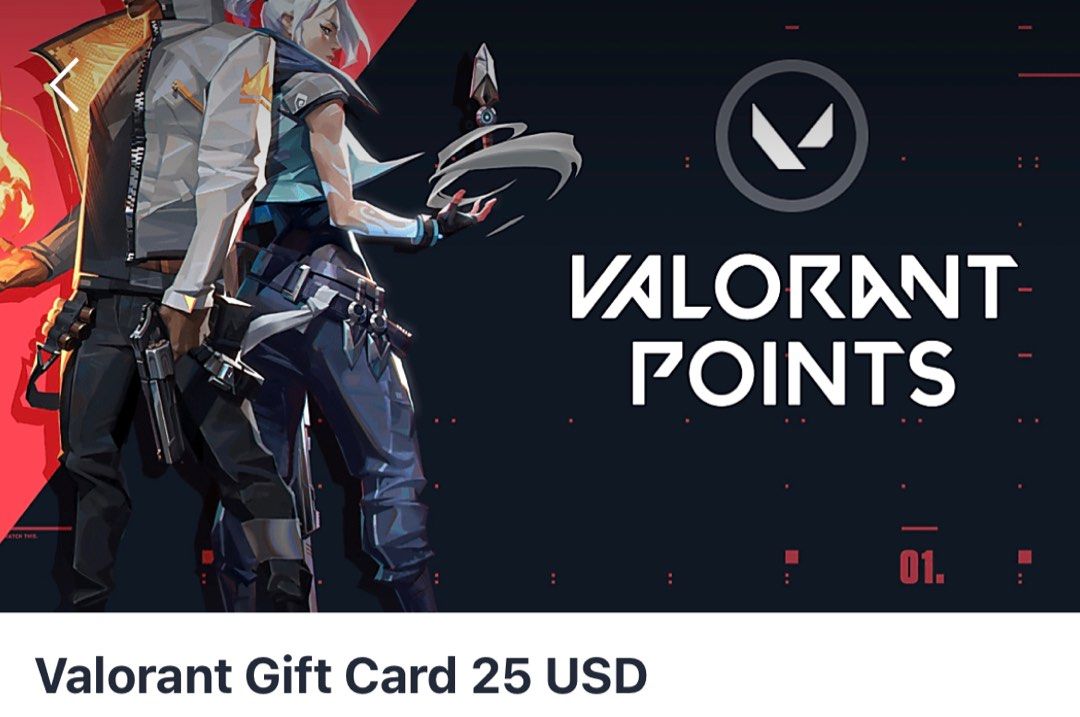 Valorant Gift Card USD 25, Video Gaming, Gaming Accessories, Game Gift ...