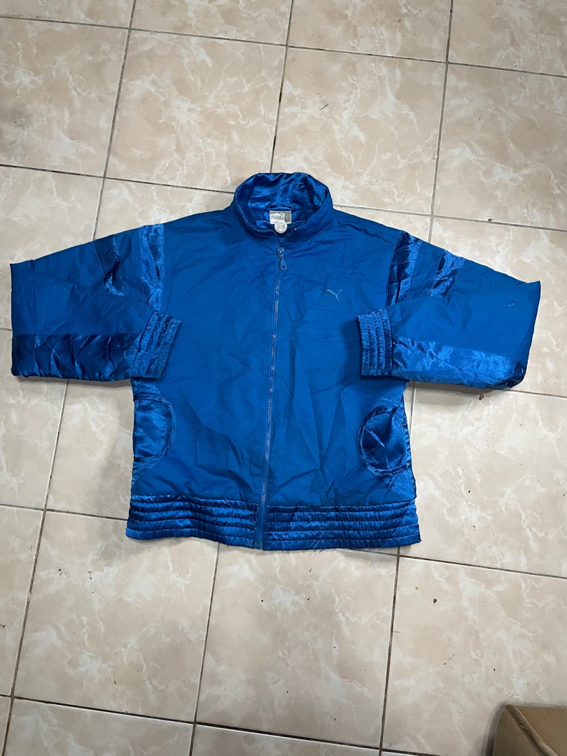Vintage Puma Thai Style Blue Jacket, Women's Fashion, Coats, Jackets ...