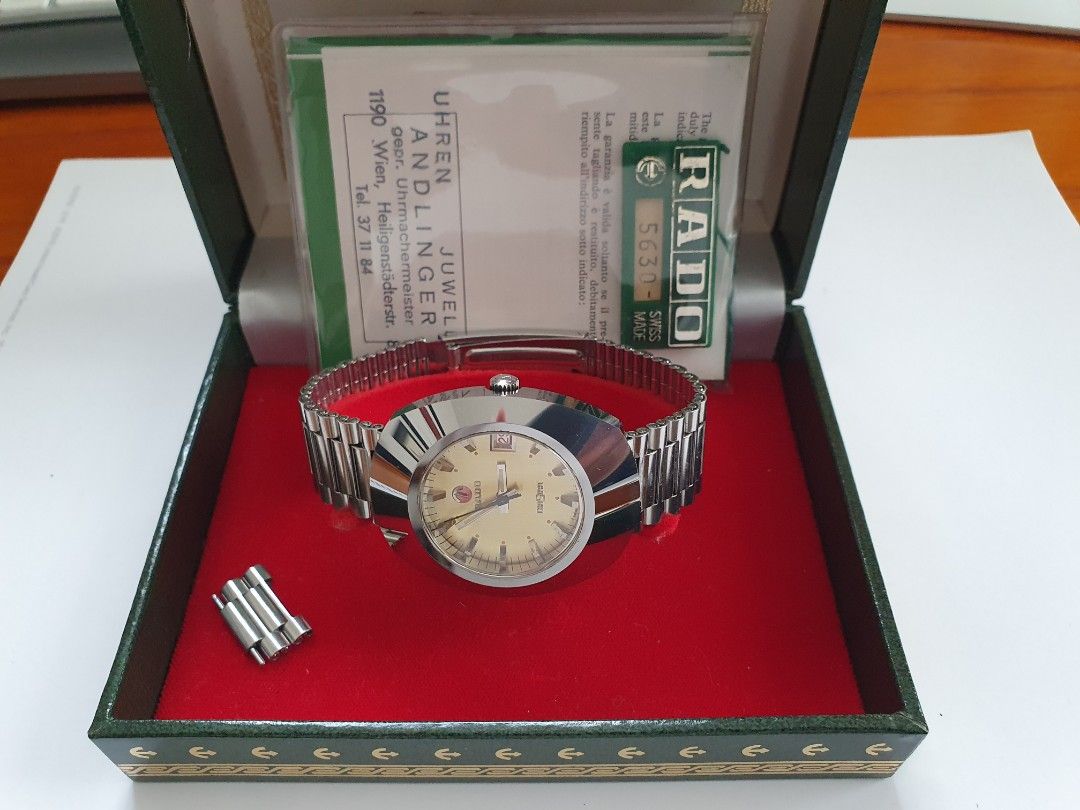 Rare Vintage Rado Diastar full set from 1985, Luxury, Watches on Carousell