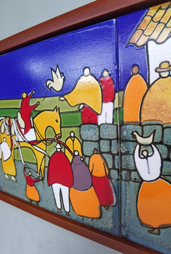 Vintage Tile art wall decor, Furniture & Home Living, Home Decor, Wall ...