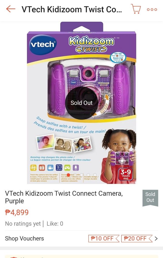 Vtech Kidizoom Twist Plus for Kids, Photography, Cameras on Carousell