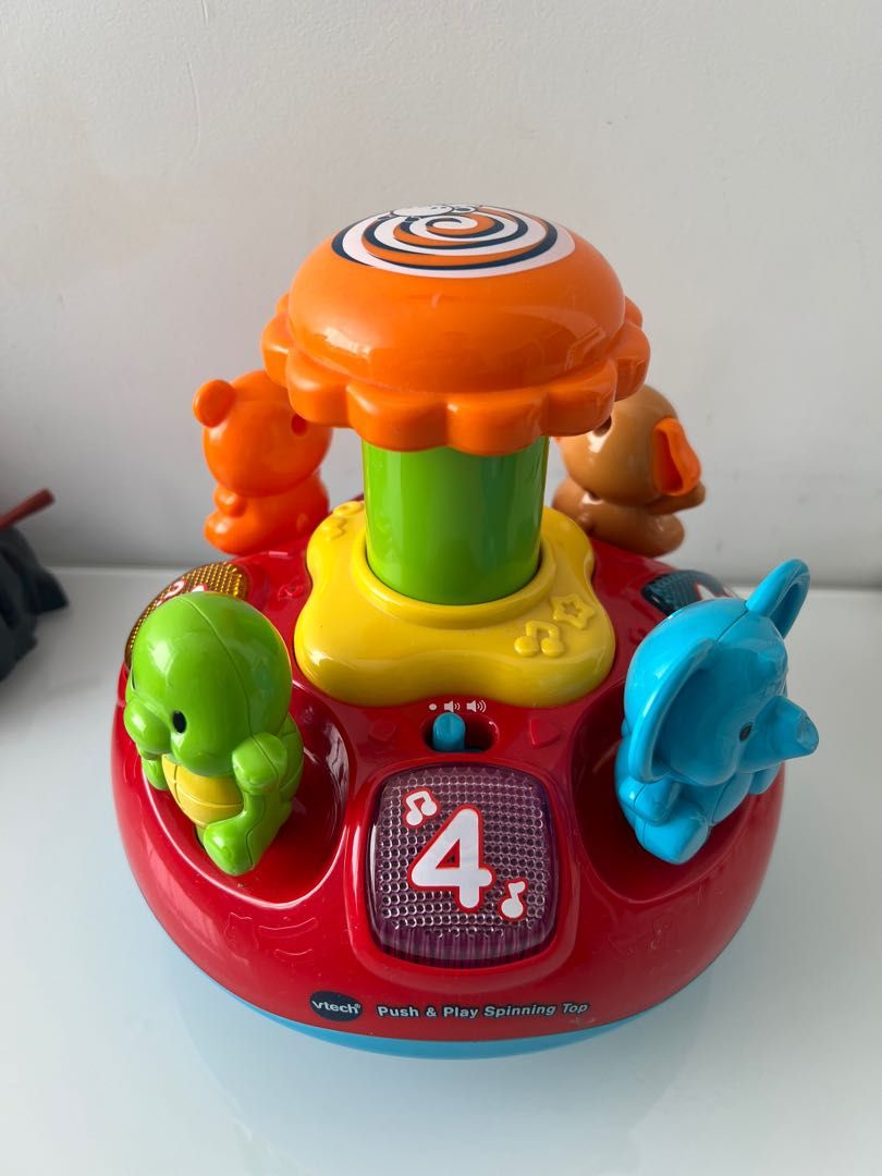 Vtech push and play spinning top, Babies & Kids, Infant Playtime on ...