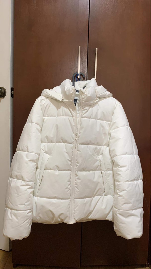 White Parka/ Puffer Jacket, Women's Fashion, Coats, Jackets and ...