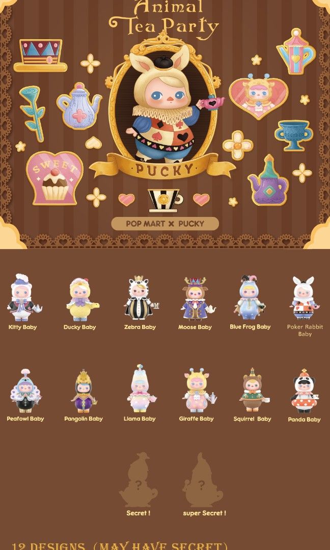 WTT/WTS POPMART X PUCKY ANIMAL TEA PARTY SERIES, Hobbies & Toys, Toys ...