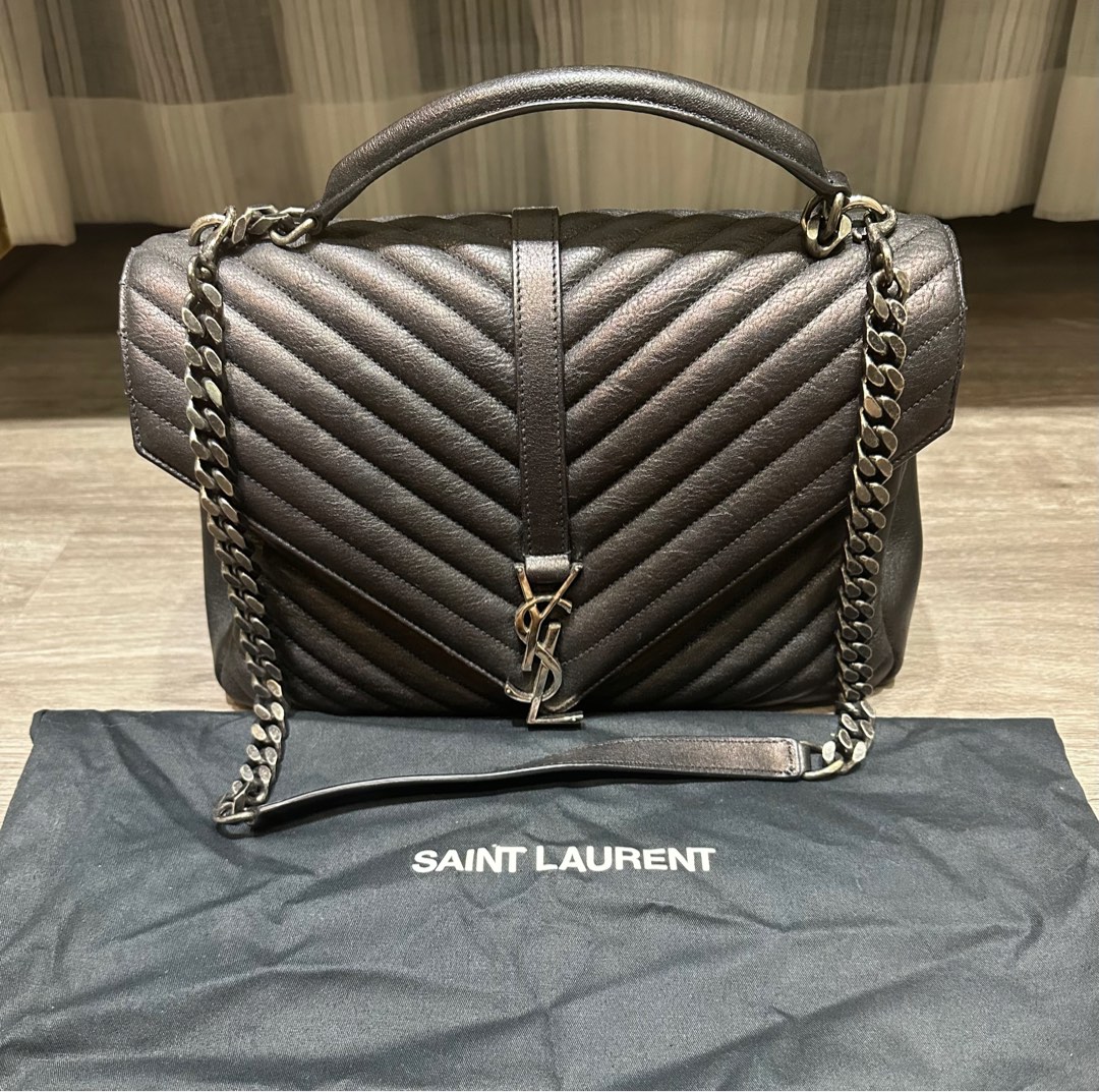 YSL college bag, Luxury, Bags & Wallets on Carousell