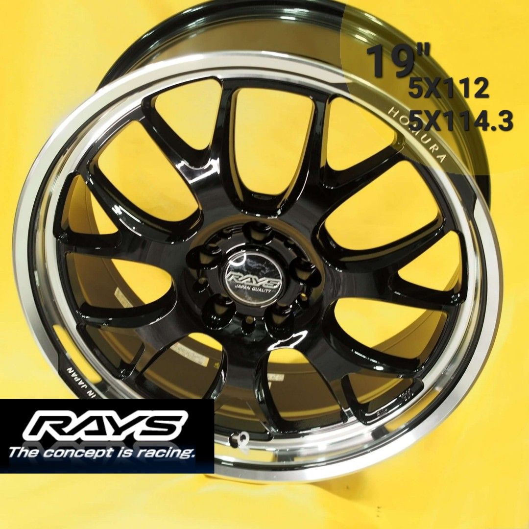 19" Rays Homura 2x7RA ️Genuine Authentic Japan 5x112 rays rims deep ...