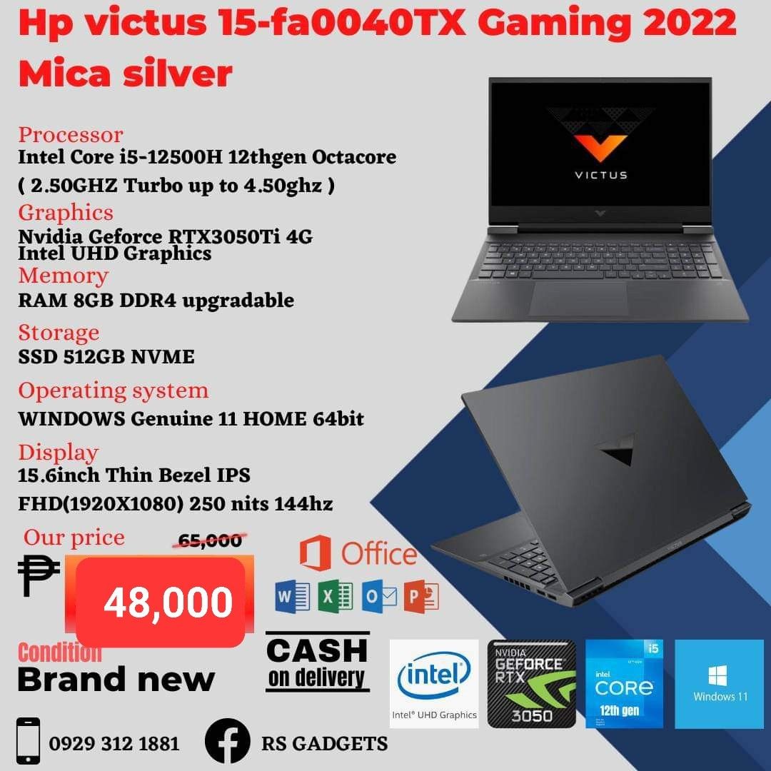 2022 nvidia Rtx3050Ti hp victus i5 12thgen Brand new sealed gaming Laptop, Computers & Tech ...