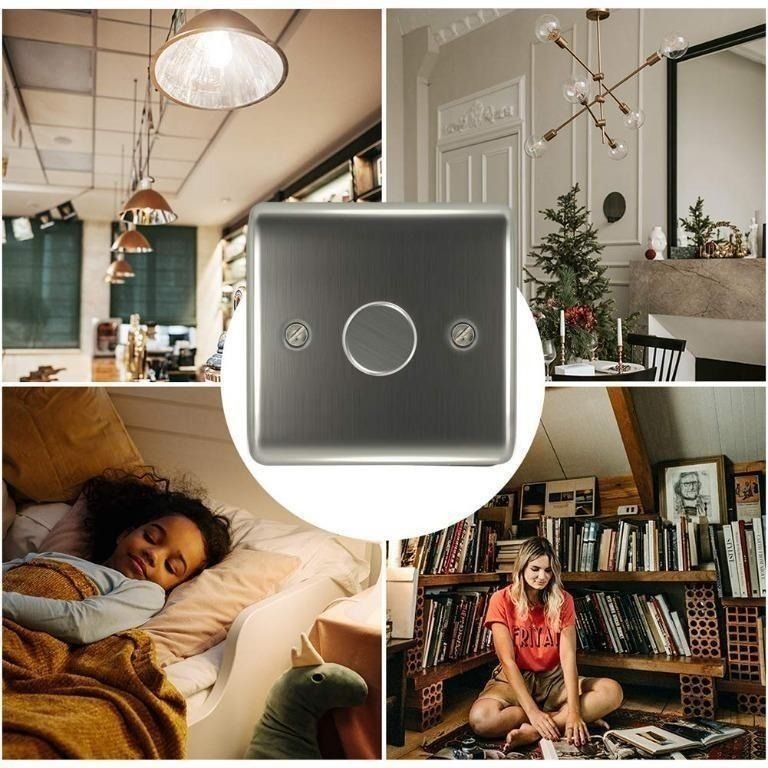 ⭐ [C4042] ⭐iolloi LED Dimmer Switch 1 Gang, Push on/Off Rotary Trailing ...