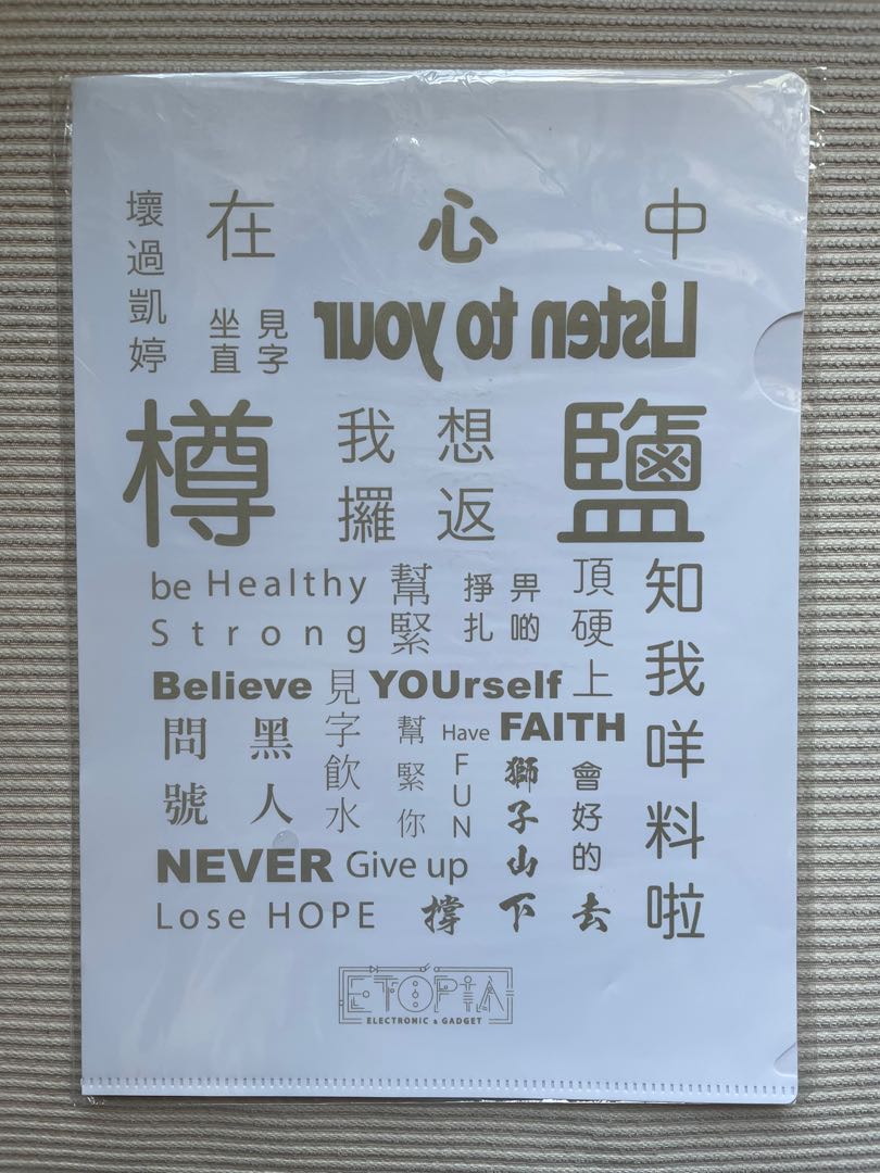 A4 Single Layer File/Folder A4(White) 單層文件夹 (白色), 興趣及遊戲, 手作＆自家設計, 文具 ...