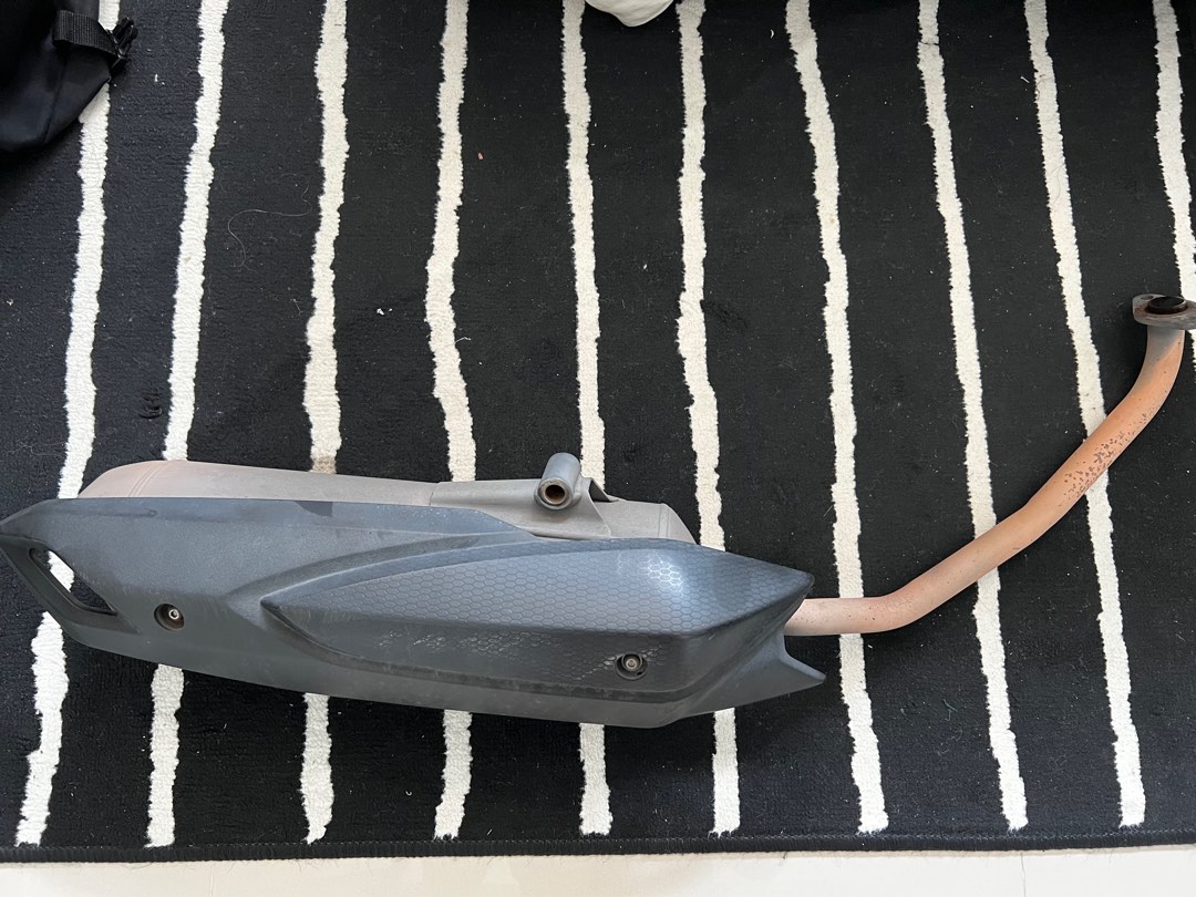 Aerox V1 Stock Exhaust + Cover, Motorcycles, Motorcycle Accessories on ...