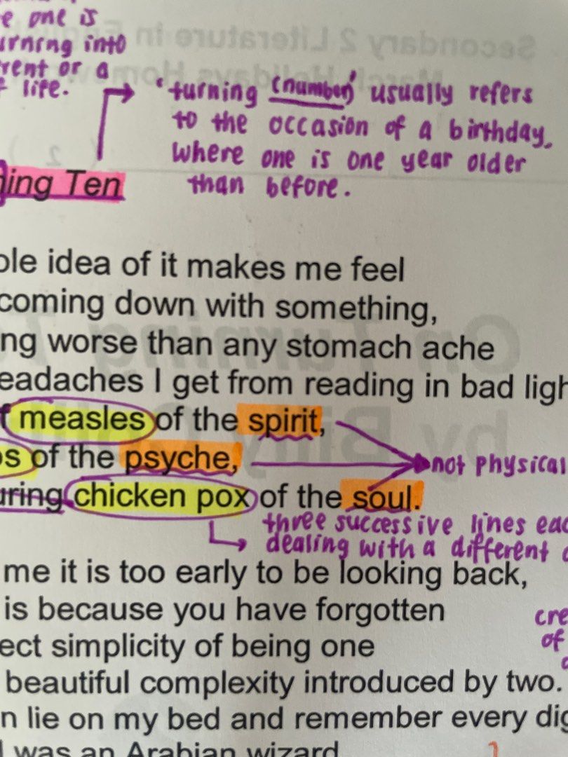 Annotations for DIFFERENT poems, Hobbies & Toys, Books & Magazines ...