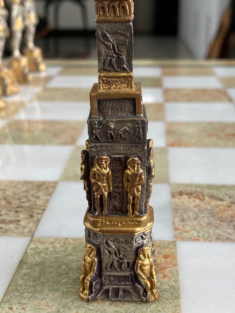 Antique Egyptian Full Iron Chess Set, Hobbies & Toys, Memorabilia ...