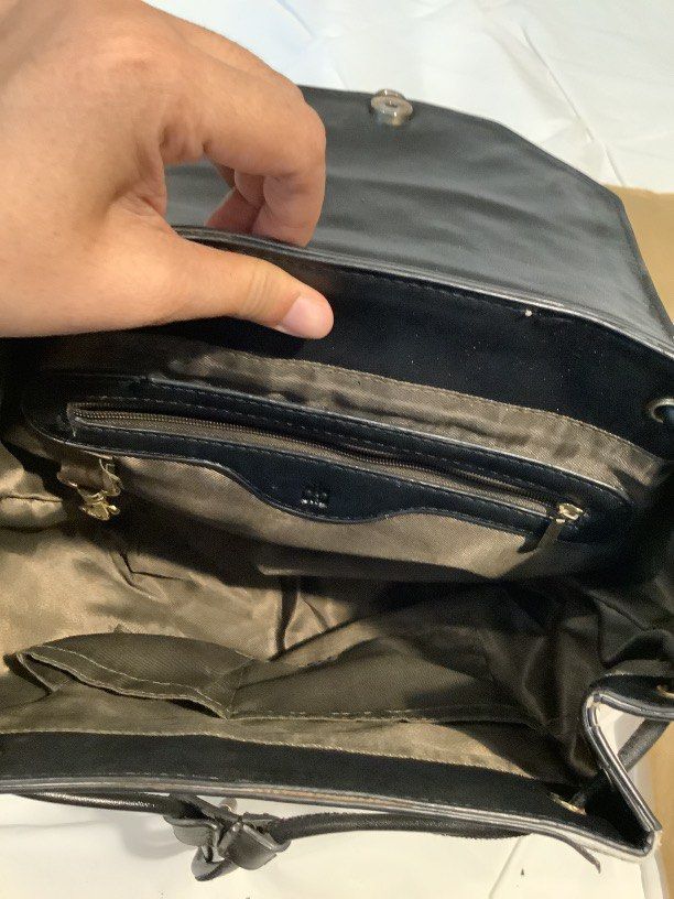 Arnaldo Bassini Bagpack Black White, Women's Fashion, Bags & Wallets ...