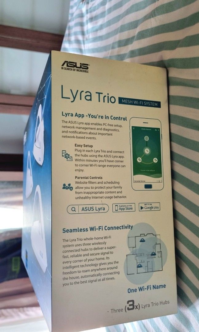 ASUS Lyra Trio Wifi Mesh Hub x 1 unit, Computers & Tech, Parts ...