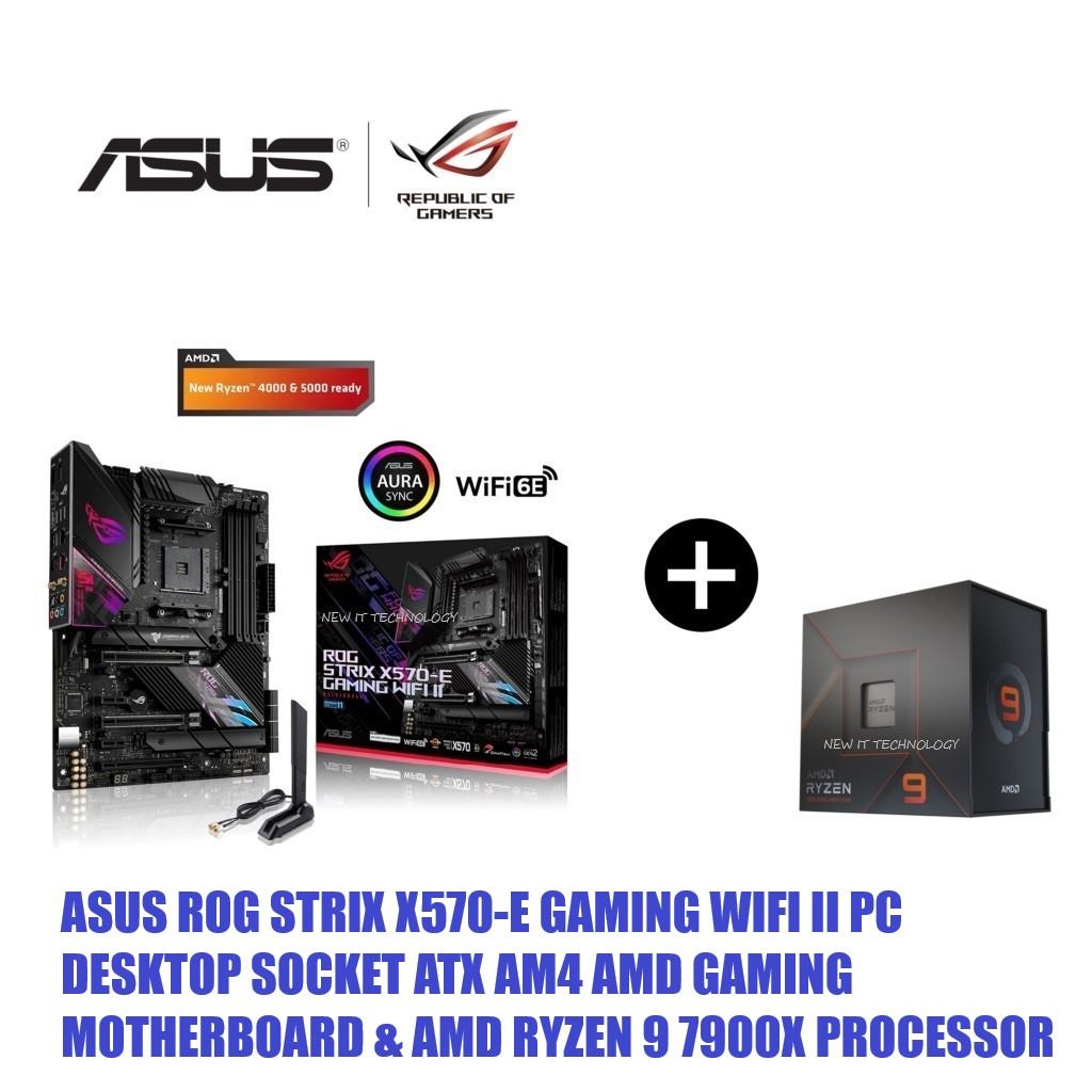 ASUS ROG STRIX X570-E GAMING WIFI II PC DESKTOP SOCKET ATX AM4 AMD ...