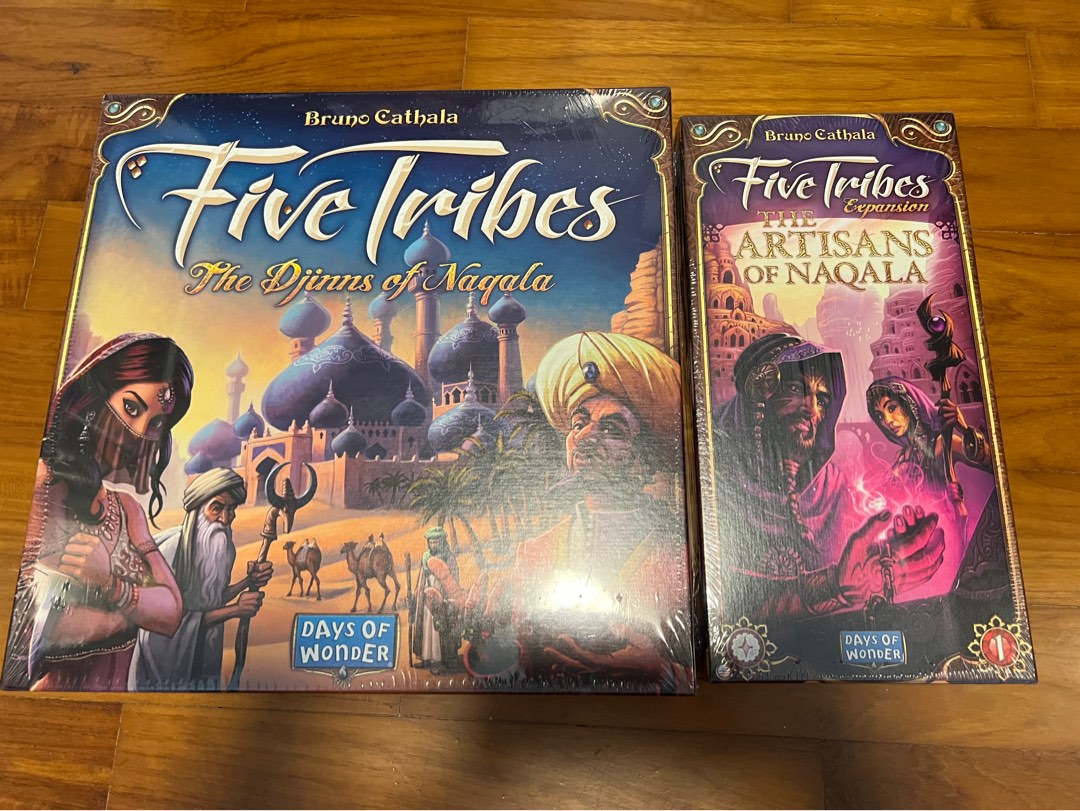 Authentic Five Tribes board game/ card game with expansion, Hobbies ...