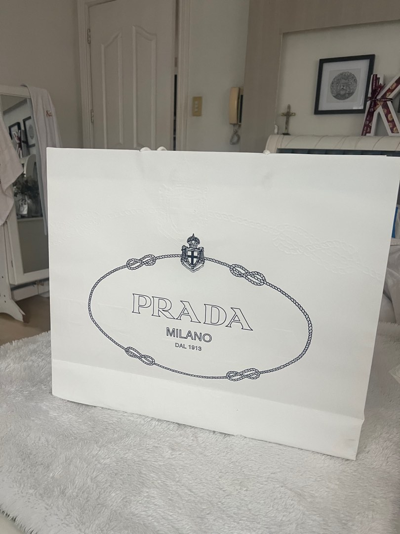 Authentic PRADA PAPER BAG WITH CARD AND ENVELOPE, Luxury, Bags ...