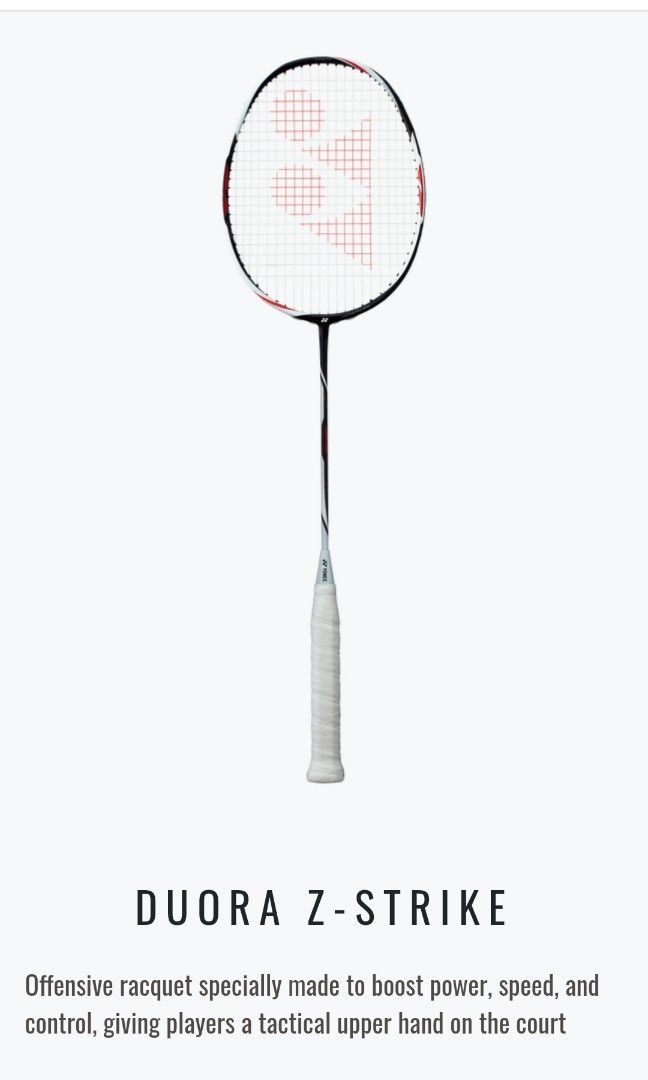 Badminton Racket Yonex Duora Z Strike 3U, Sports Equipment, Sports & Games, Racket & Ball Sports ...