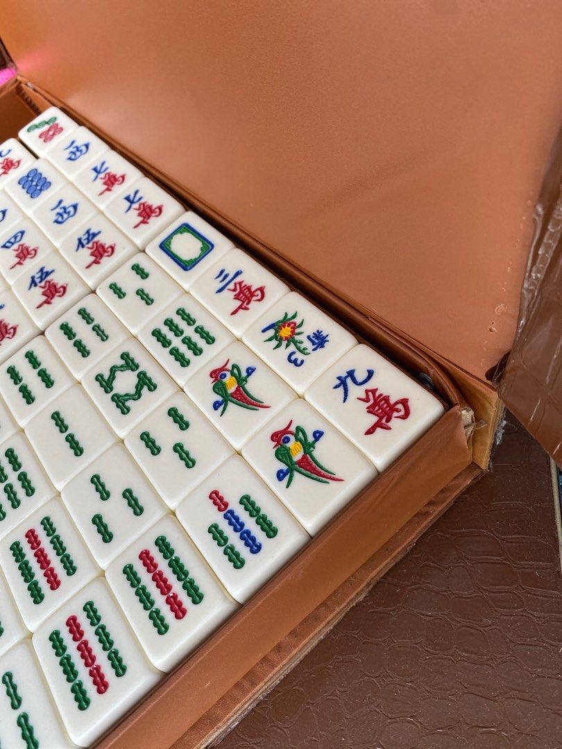 Blue glitter mahjong set, Hobbies & Toys, Toys & Games on Carousell