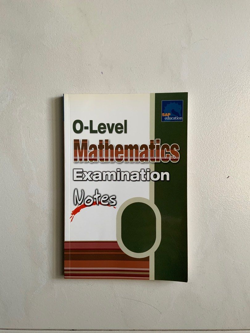 O Level Mathematics Examination Notes Book, Hobbies & Toys, Books ...