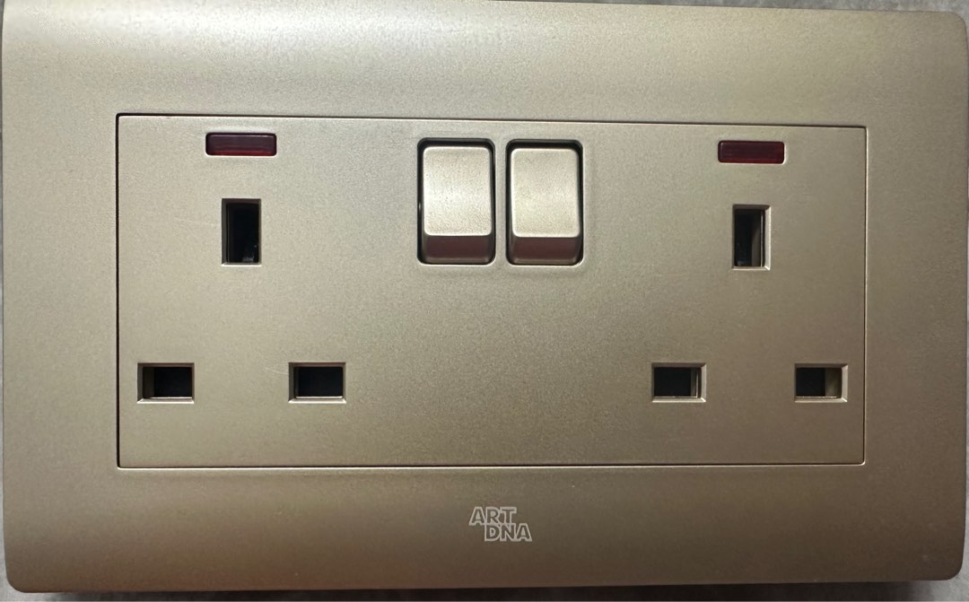 Brand new Art DNA A38 gold double socket, TV & Home Appliances ...