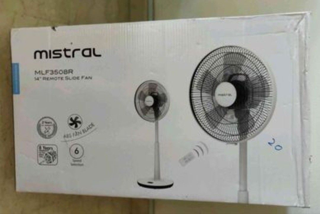 Brand New Brand New Mistral 14" DC Motor Slide Fan With Remote Control ...