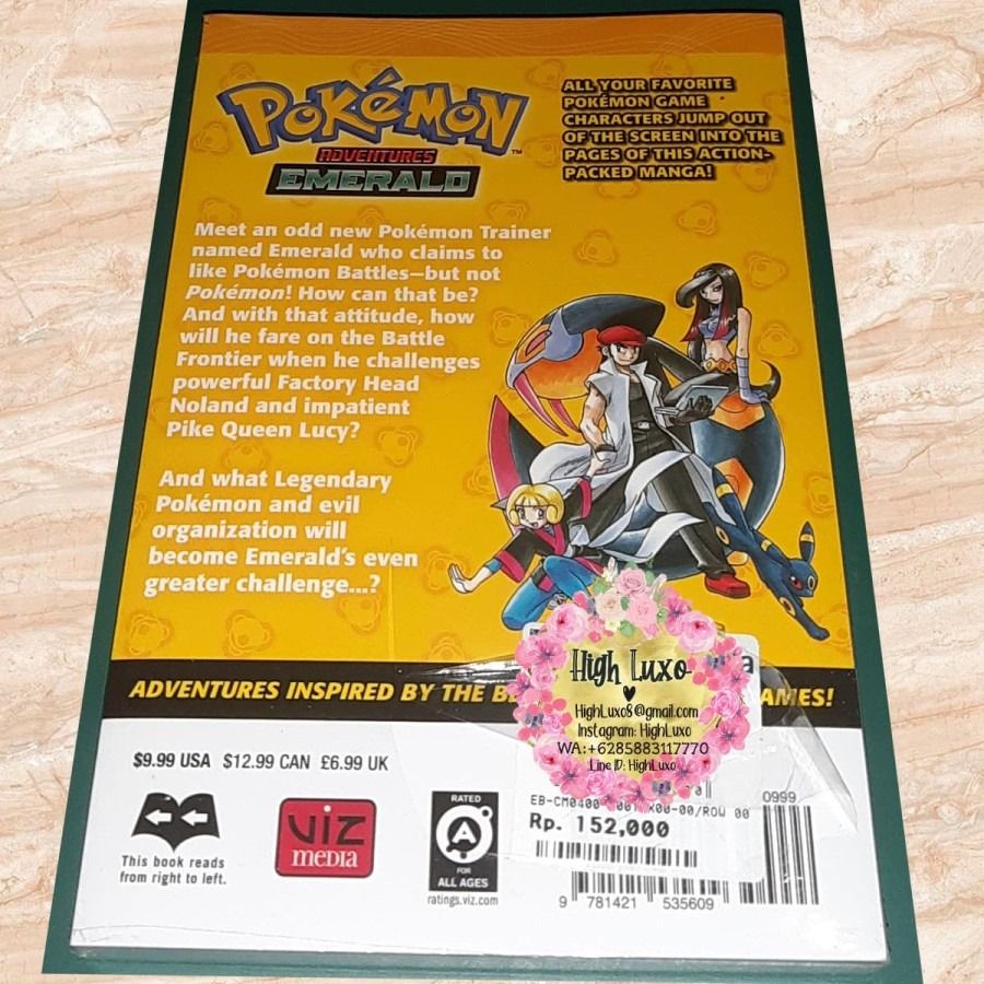 Buku Komik Pokemon Adventures Emerald Volume 26 English Comic Book ...