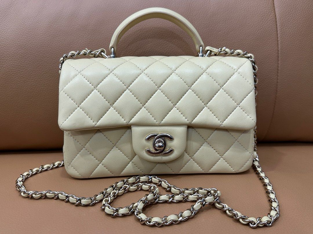 Chanel Light Yellow Mini Rectangular Flap, Luxury, Bags & Wallets on ...