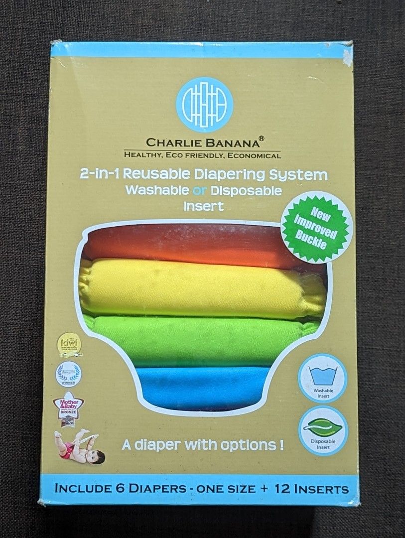 Charlie Banana 2-in-1 Reusable Diapering System, Babies & Kids, Bathing ...