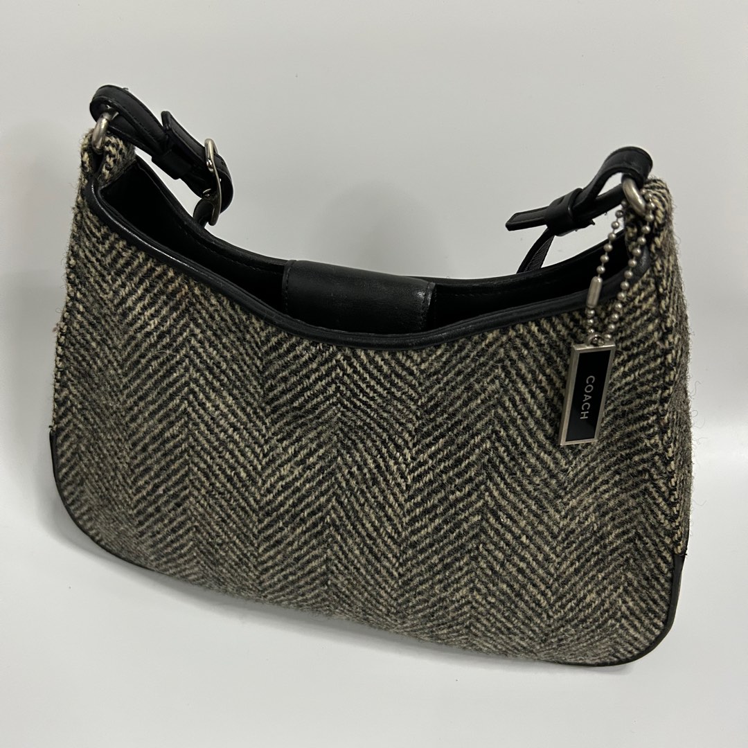 Coach Wool Shoulder Bag, Women's Fashion, Bags & Wallets, Shoulder Bags ...