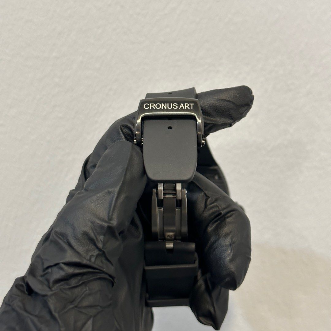 Cronus Art NTPT Black Carbon Fibre Cronusart Tonneau Watch, Men's ...