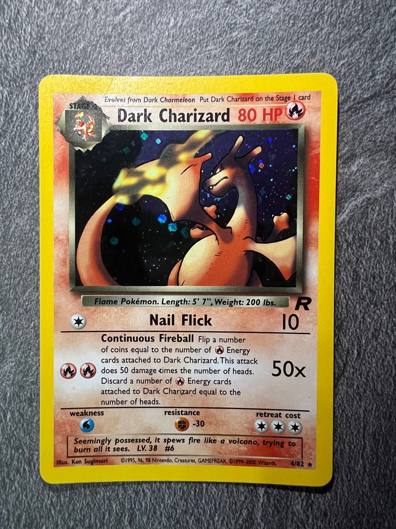 Dark Charizard (Holo Limited) Pokemon Card, Hobbies & Toys, Toys ...