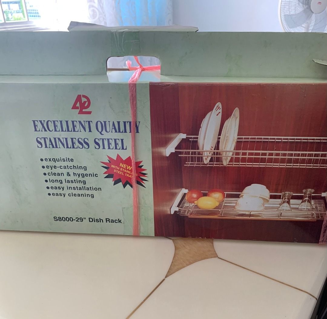 Dish drying rack - stainless steel cabinet mount , Furniture & Home ...