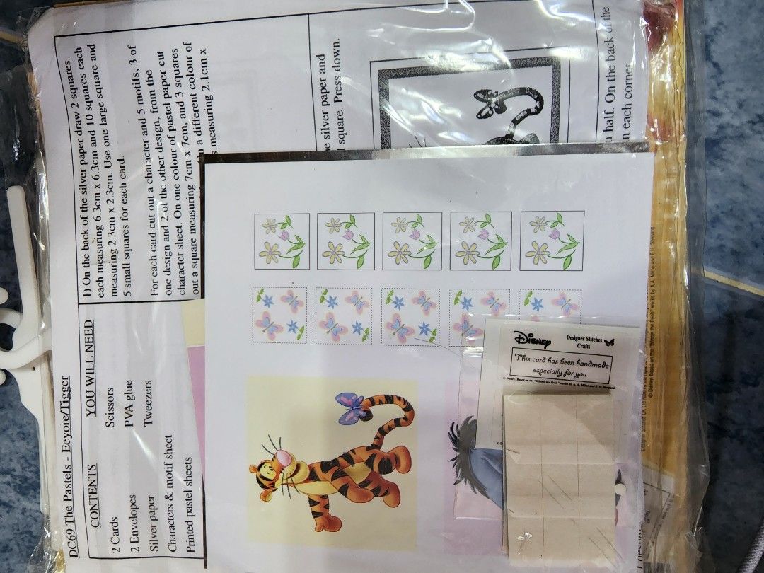 Disney Eeyore & Tigger DIY Card Set, Hobbies & Toys, Stationery & Craft ...
