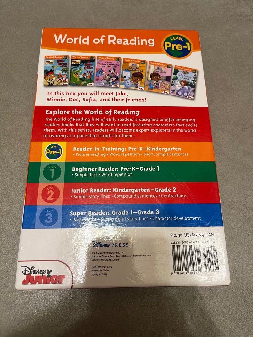 Disney Junior World of Reading (Level Pre-1), 興趣及遊戲, 書本 & 文具, 小朋友書 ...
