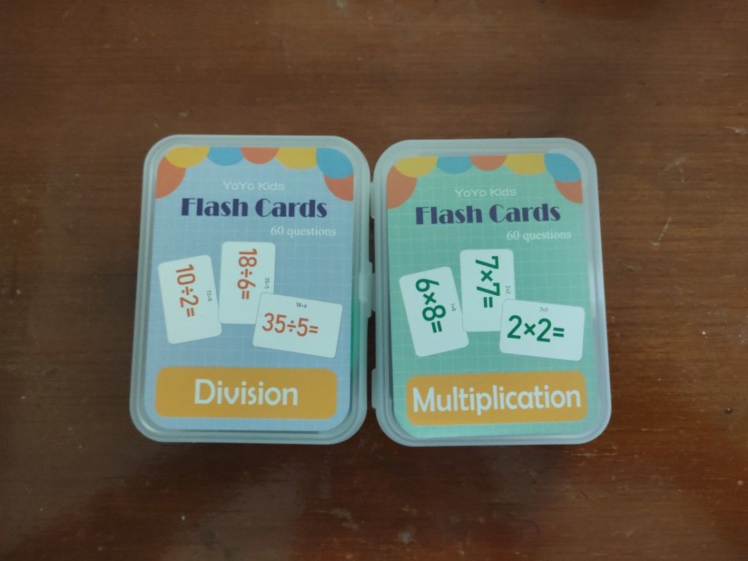 Division & Multiplication flashcards, Hobbies & Toys, Toys & Games on ...