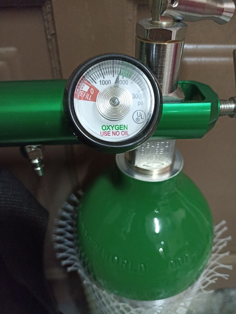 Domoxygen portable oxygen tank 3L full tank, Health & Nutrition ...