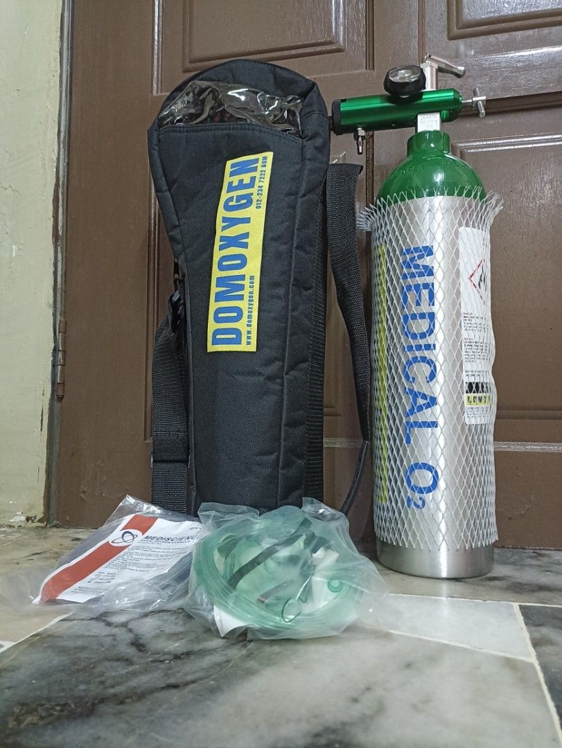 Domoxygen portable oxygen tank 3L full tank, Health & Nutrition ...