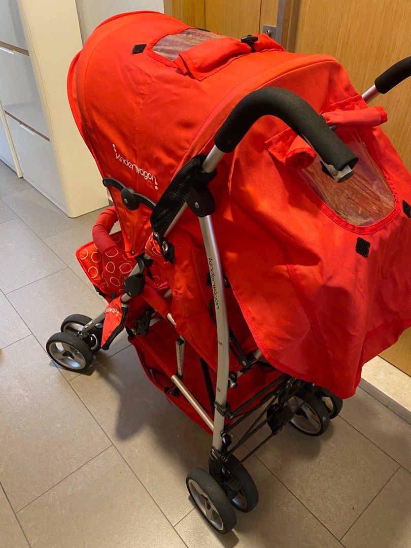 Double pram Kinderwagon, Babies & Kids, Going Out, Strollers on Carousell